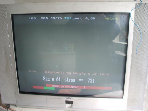 TV ELEMIS ruby 129 TV4KS usterka po uderzeniu pioruna.