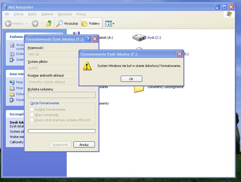2.5'' HDD External case 465GB - Jak zmienić system plików z NTFS na FAT ...