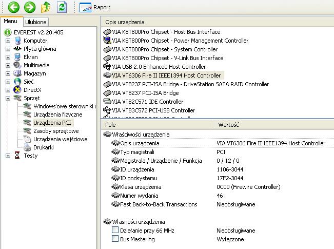 Jak zainstalować sterowniki do karty FireWire VIA VT6306 na PCI?