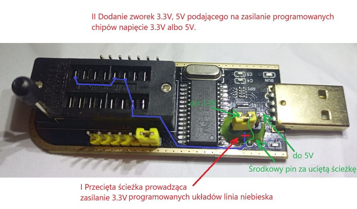 CH341 from Aliexpress and Allegro - what modifications are needed after ...