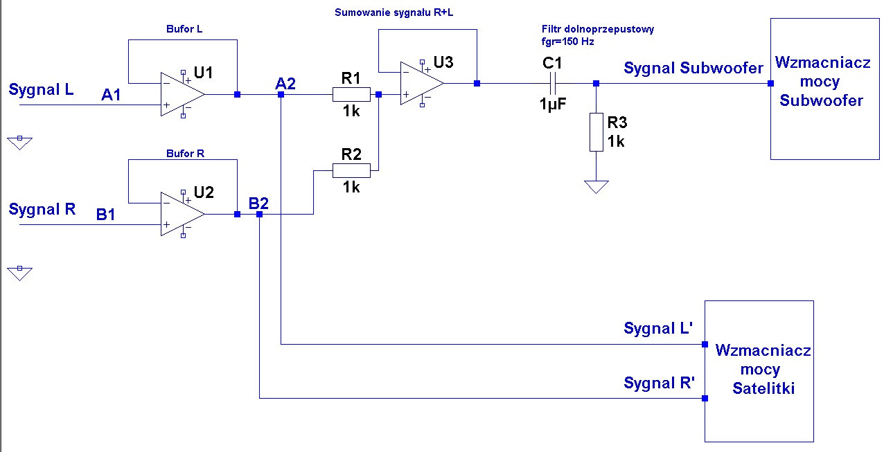 Kadłubek: głośniki 2+1, dobór wzmacniacz+zwrotnica
