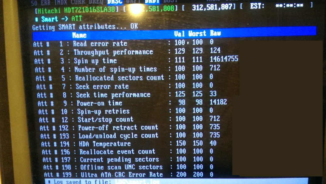Hitachi HDT721016sla - Blue Screen i błędy SMART po wymianie karty ...