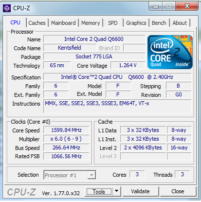 Intel Core 2 Quad Q6600 - BIOS nie wykrywa jednego rdzenia, uCode ...