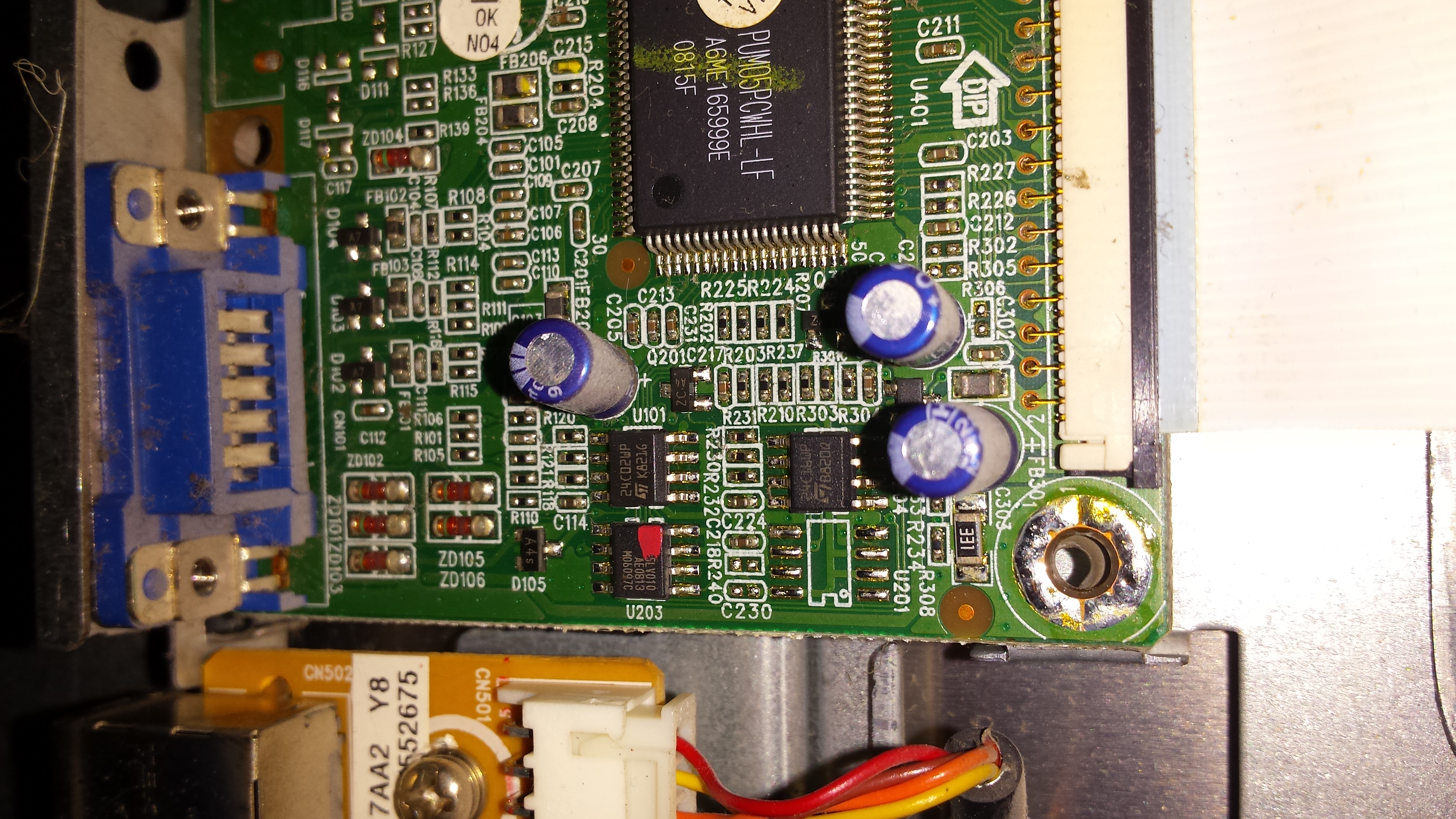 Philips 190CW - monitor miga, poziome paski, brak obrazu po włączeniu