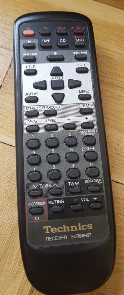 [Kupię] Szukam oryginalnego pilota do amplitunera Technics SA-AX530, symbol EUR646497 lub EUR646489