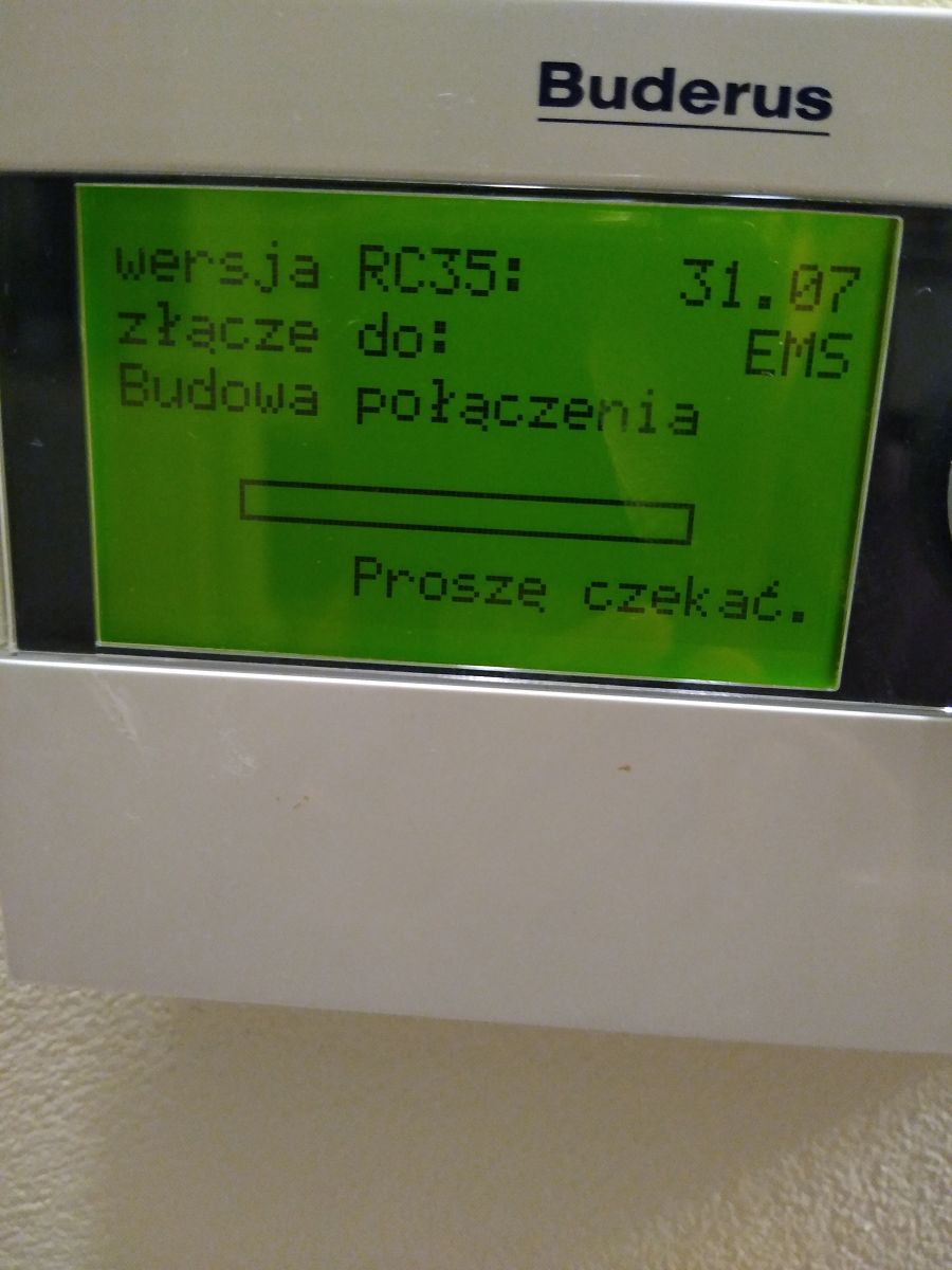 Sterownik Buderus Logamax RC35, wersja 31.07 - ciągłe włączanie ...