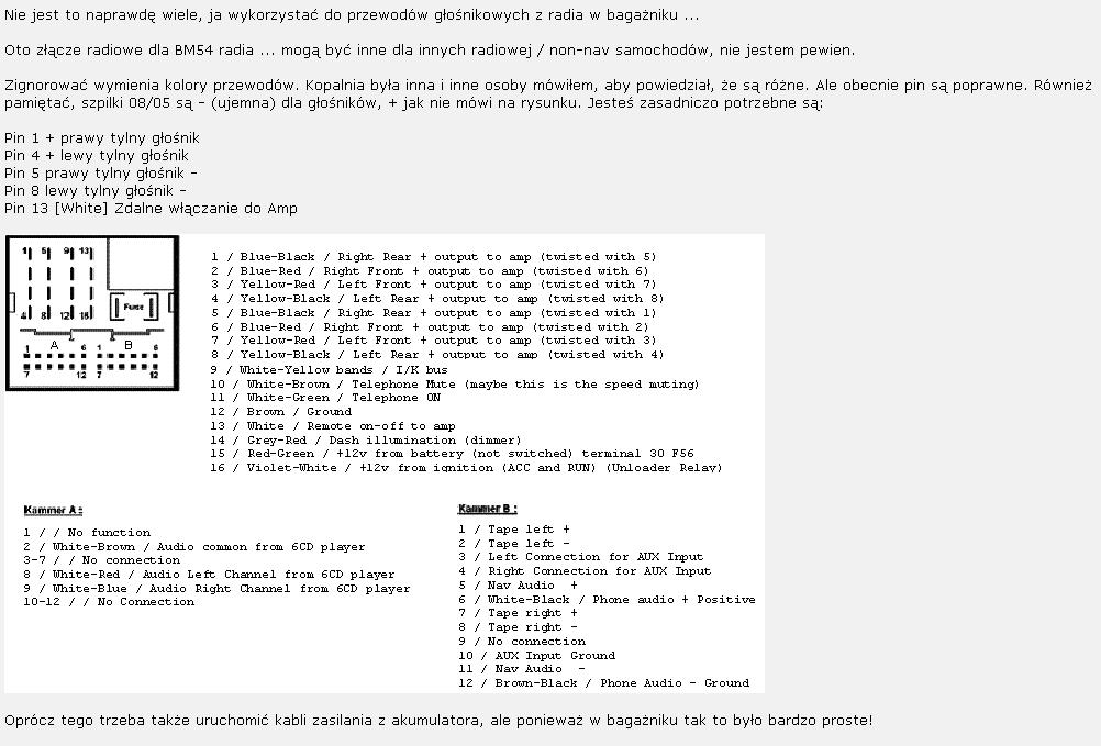 BMW BM54 i końcówki mocy, zna ktoś tą solucję ? - elektroda.pl