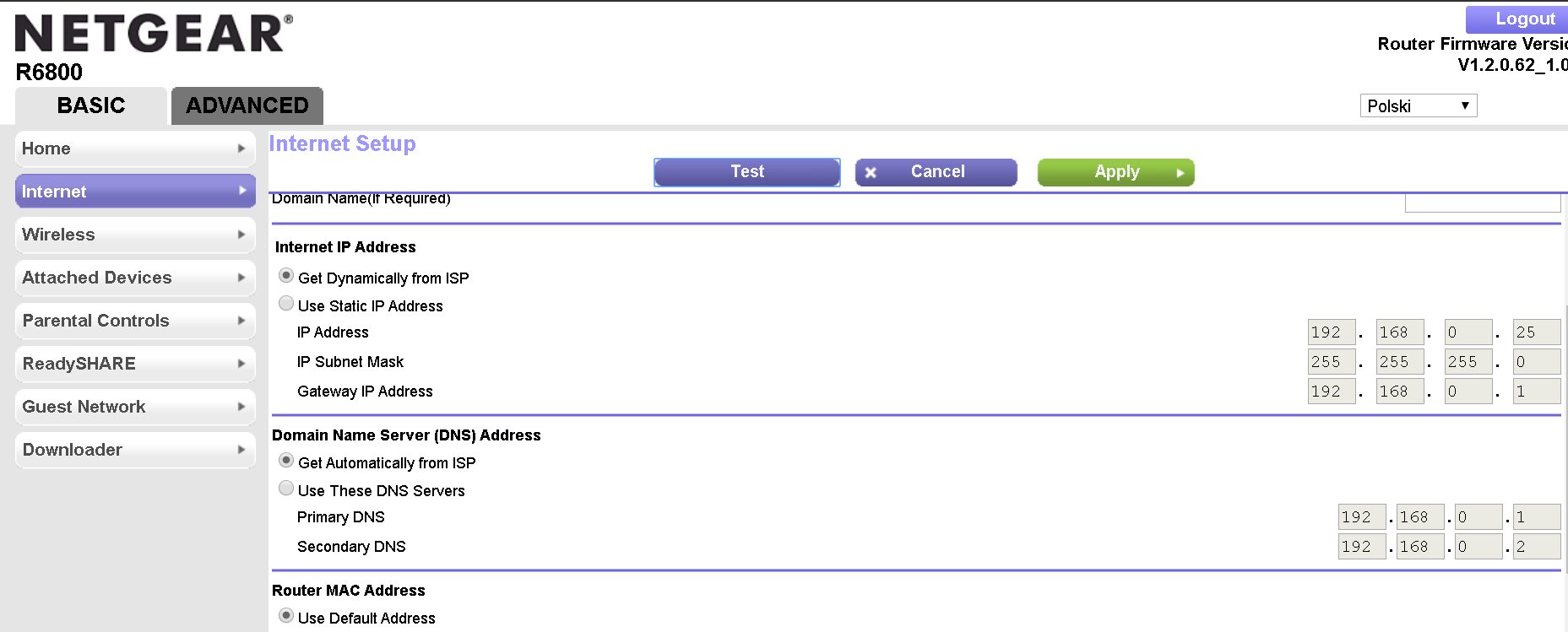 Router Netgear R6800 + modem UPC, nie wszystkie urządzenia się łączą