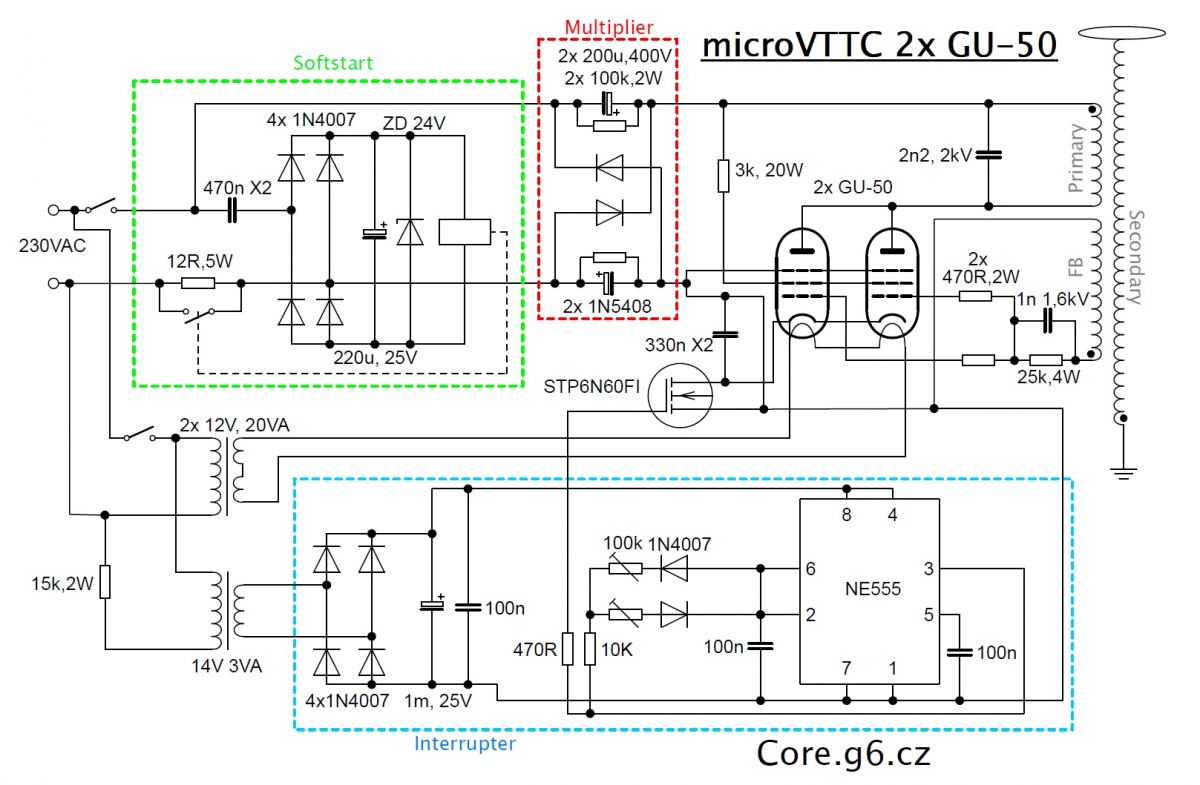 VTTC na GU-50: schemat, zasilanie MOT-em - czy to sprawdzony pomysł?