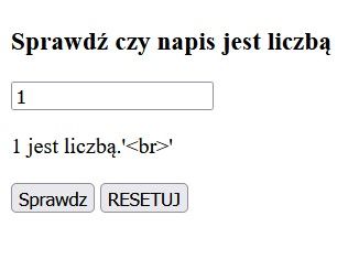 JavaScript: Sprawdzanie napisu jako liczby - warunki, const ...