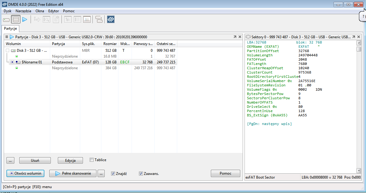 [Rozwiązano] Zwiększenie rozmiaru partycji ExFAT z 128 GB do 512 GB na ...