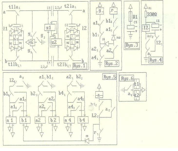 Pentaconta - Schematy urządzeń z System PENTACONTA.