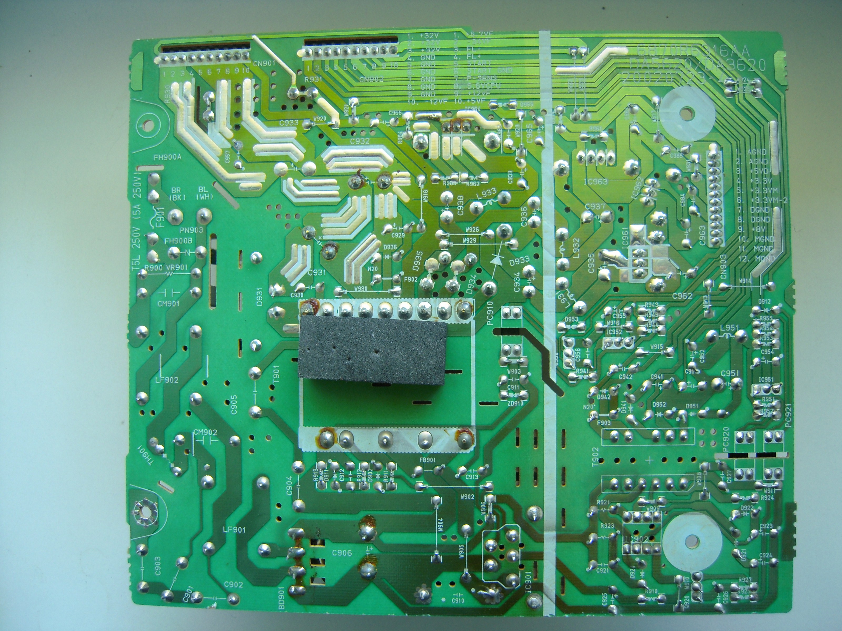 LG DA-3620 - Grają tylko dwa kanały, brak napięć - elektroda.pl