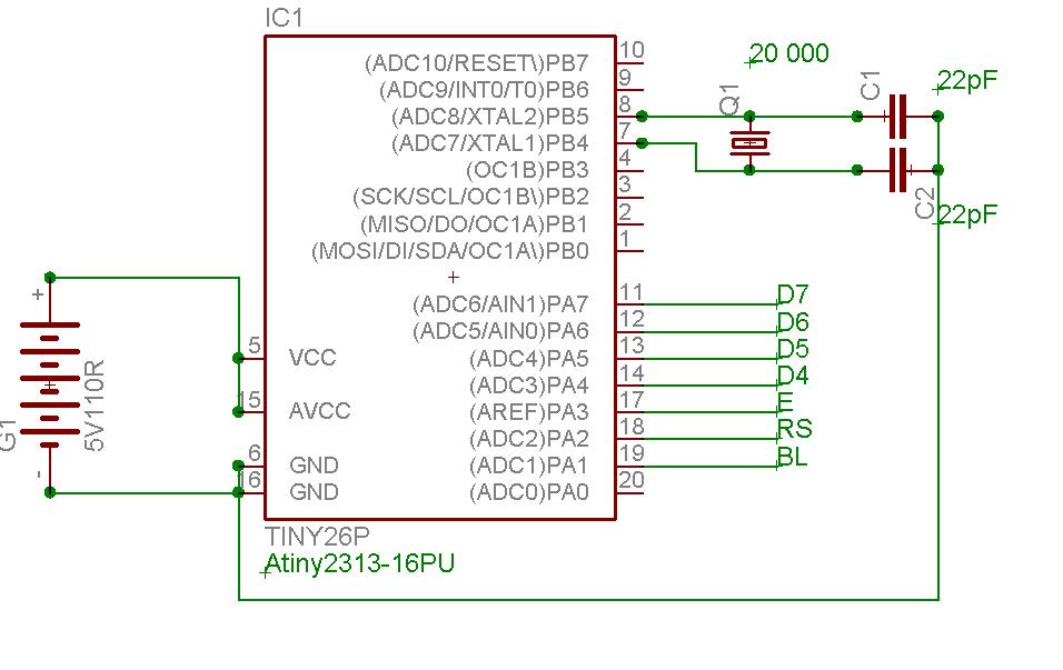 Attiny 2313-20PU działa wolno - jak zwiększyć częstotliwość do 20MHz?