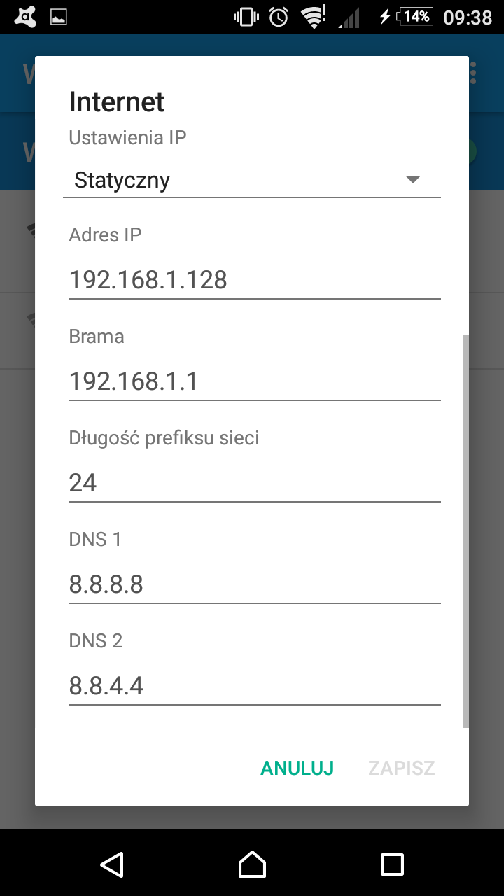 Brak internetu na urządzeniach, tylko PC z DNS 8.8.8.8 działa - Tenda W308R