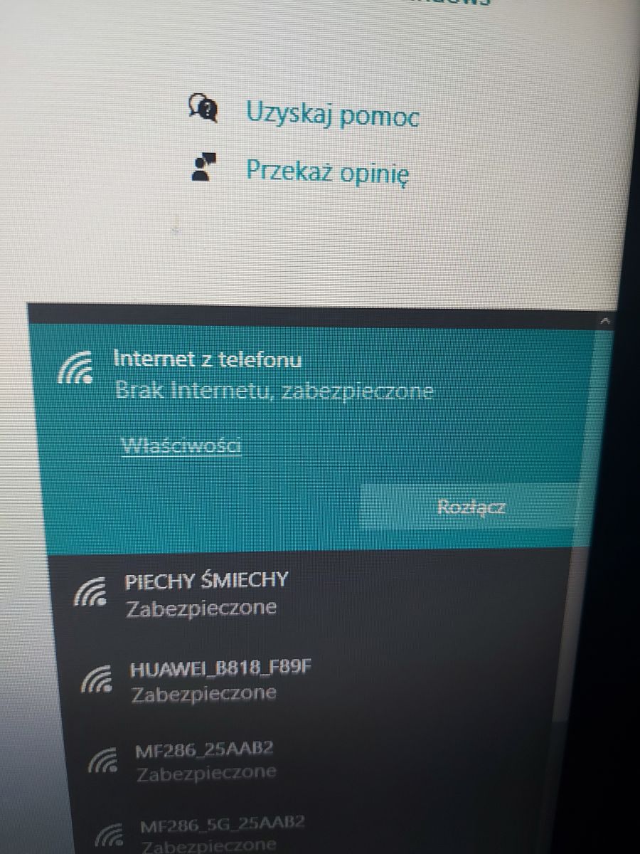 Problem z internetem. Brak internetu, zabezpieczone