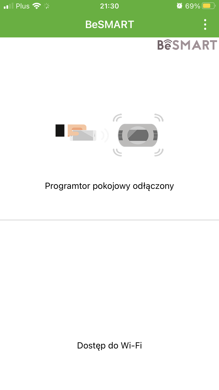 Besmart Beretta - brak połączenia WiFi, komunikat Sterowanie Wi-Fi nie jest podłączone