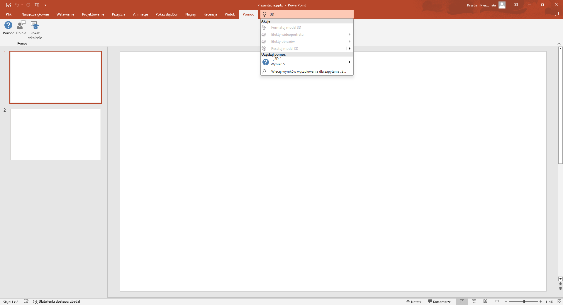 Niedostępne opcje modeli 3D w PowerPoint z Office 365 - co robić?