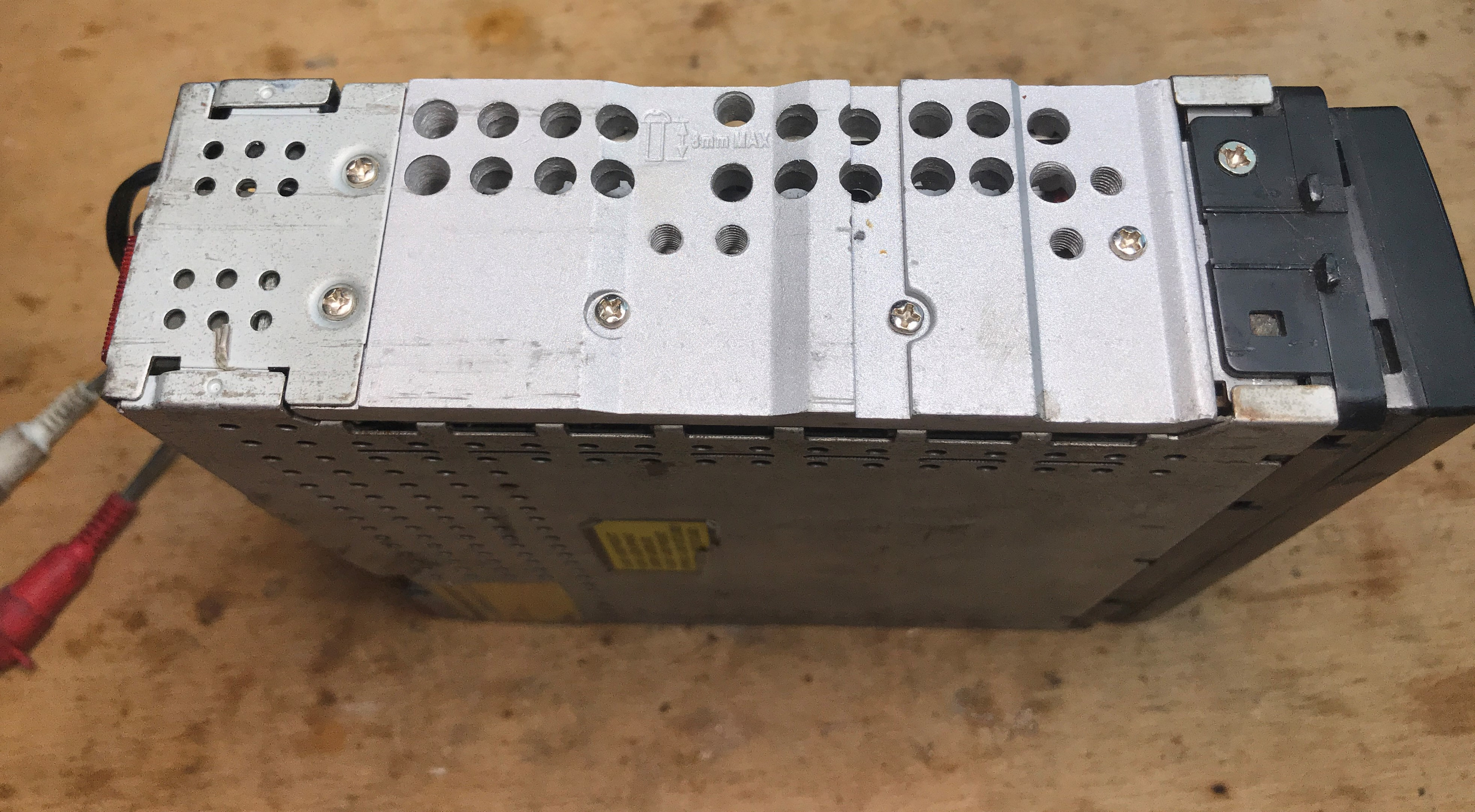 Inside a car radio, running LCD with PT6523 on Arduino