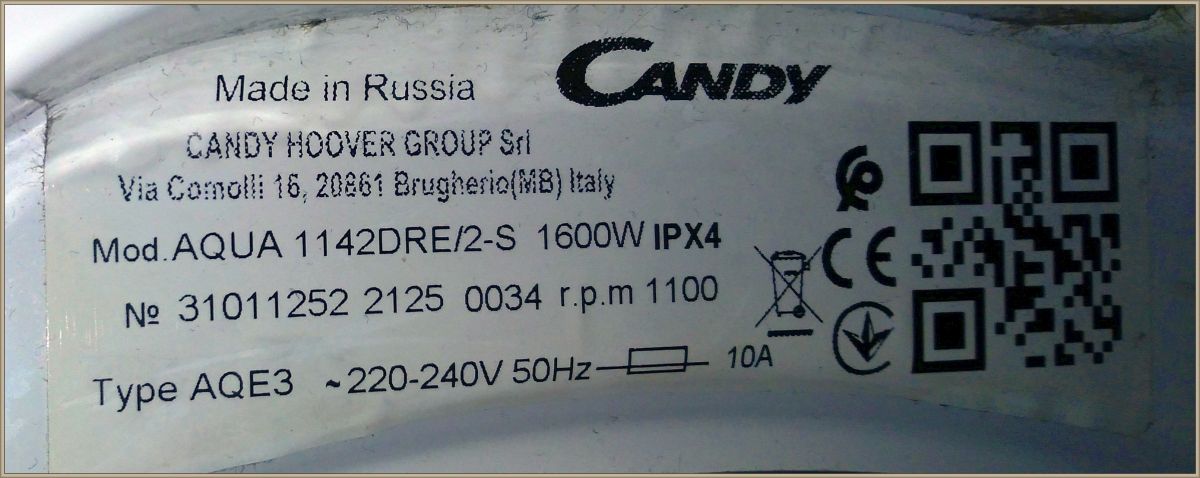 [Rozwiązano] Pralka Candy AQUA 1142DRE /2-S 1600W- błąd E04, pobiera wodę tylko przez sekundę ...