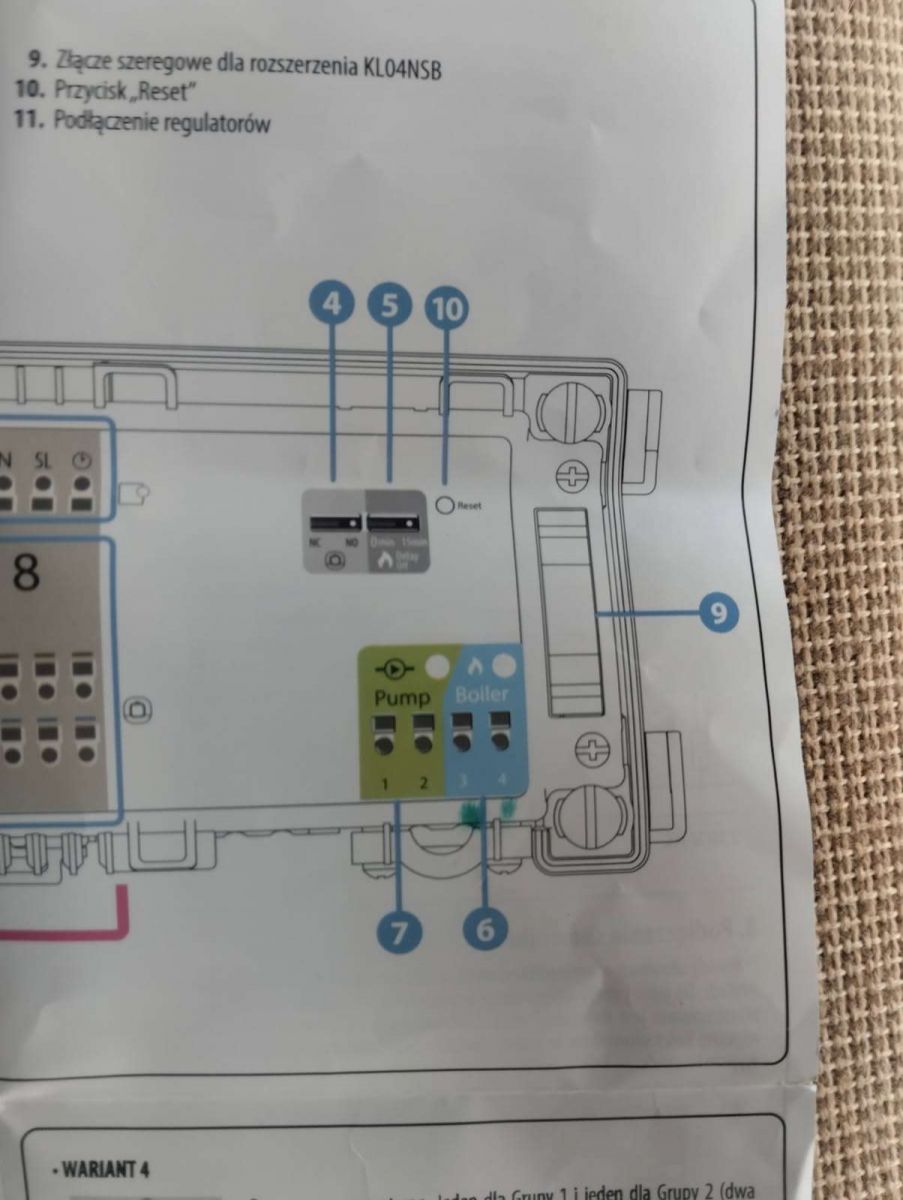 Podłączenie sterowania Salus do pieca Brötje typu lodówka - które wejście?