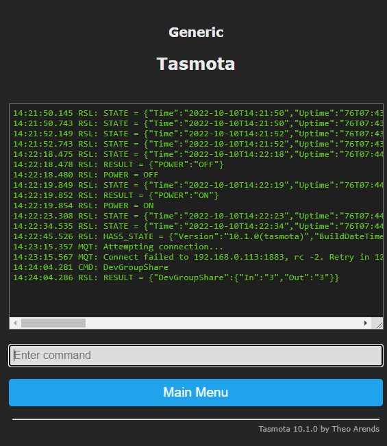 Tasmota Device Groups - connection of OpenBeken (BK7231T / BK7231N ...