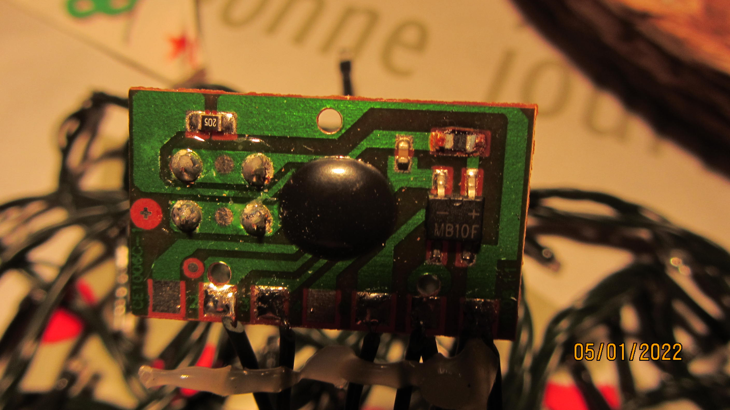 Reattaching Power Cable to EK-04 Controller for LED Christmas Tree Lights