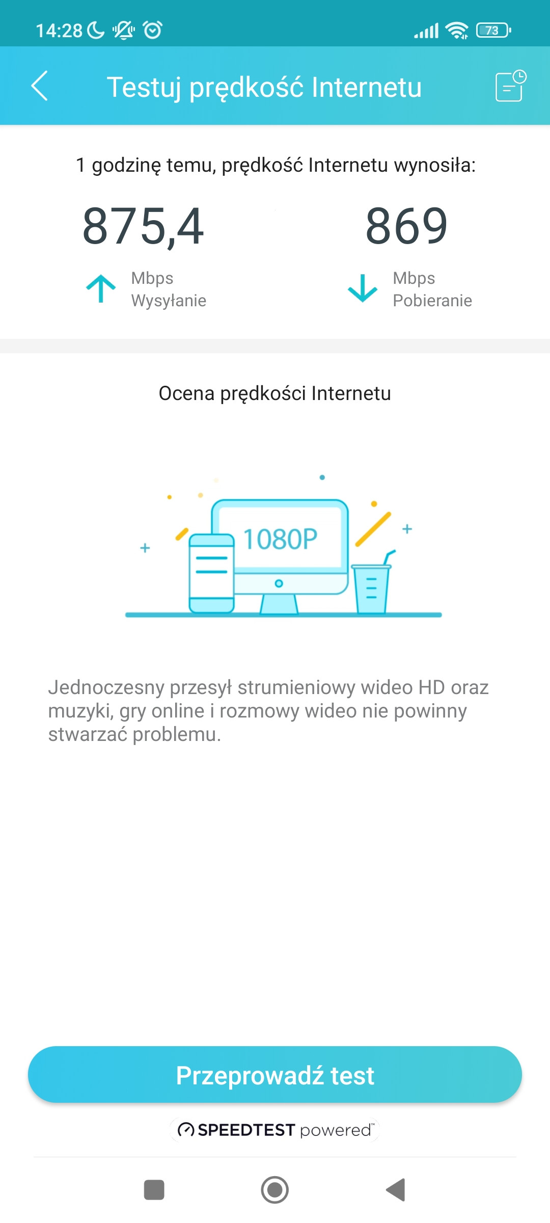 Światłowód 1Gbit INEA, modem, router, niska prędkość.
