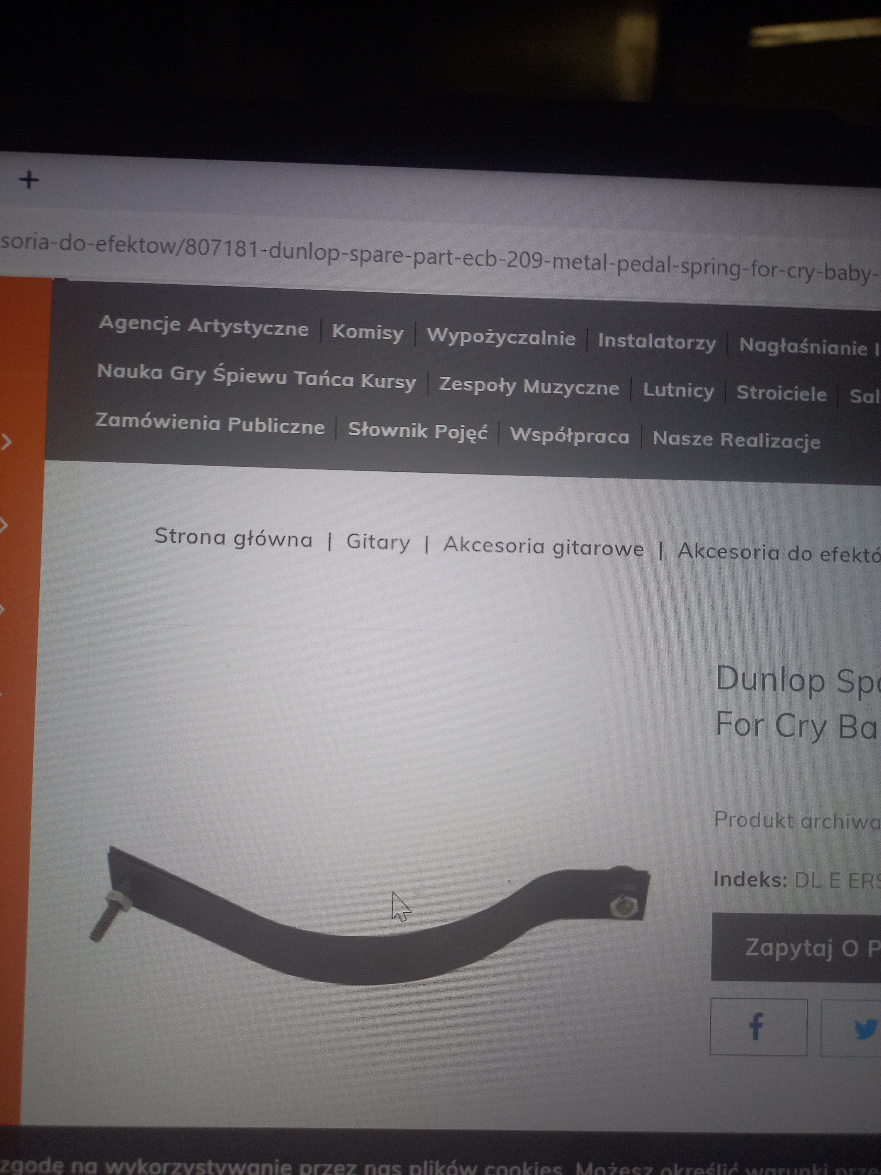 Poszukiwana sprężyna płaska do efektu Dunlop Cry Baby Wah-Wah 105Q ...