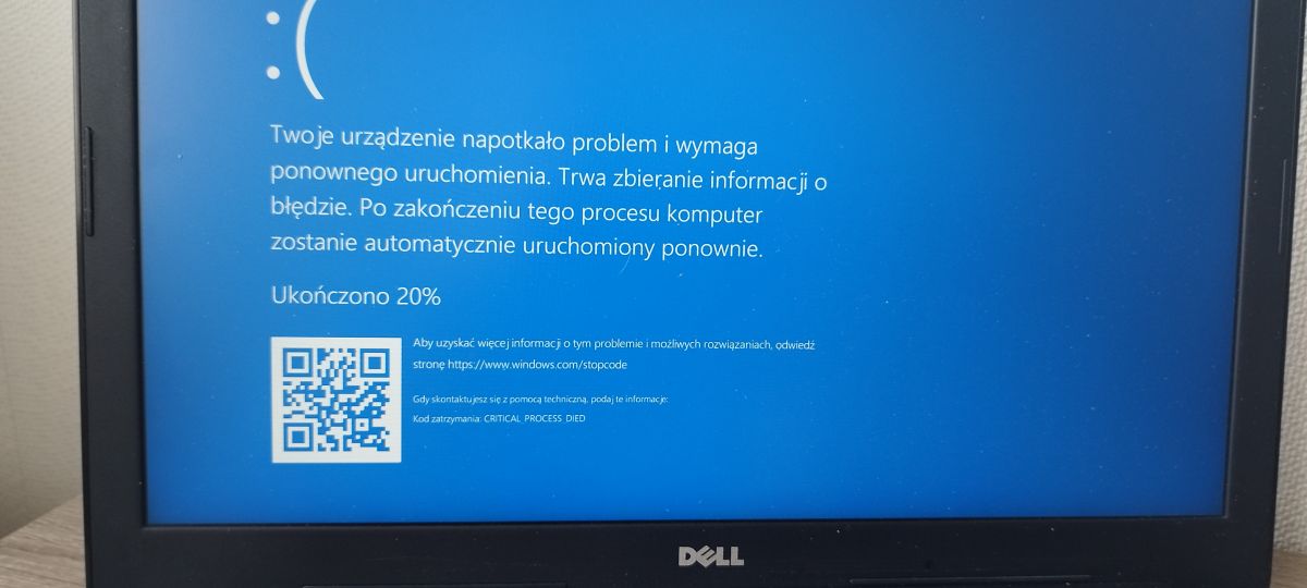 Niebieski ekran critical process died po aktualizacji sterowników i ...