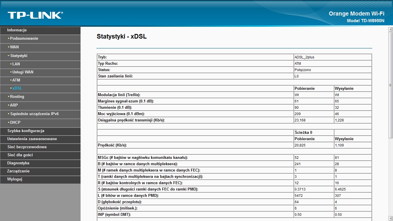 TP-Link TD-W8950N - Zaniki WiFi i spadki prędkości Neostrady 20/1