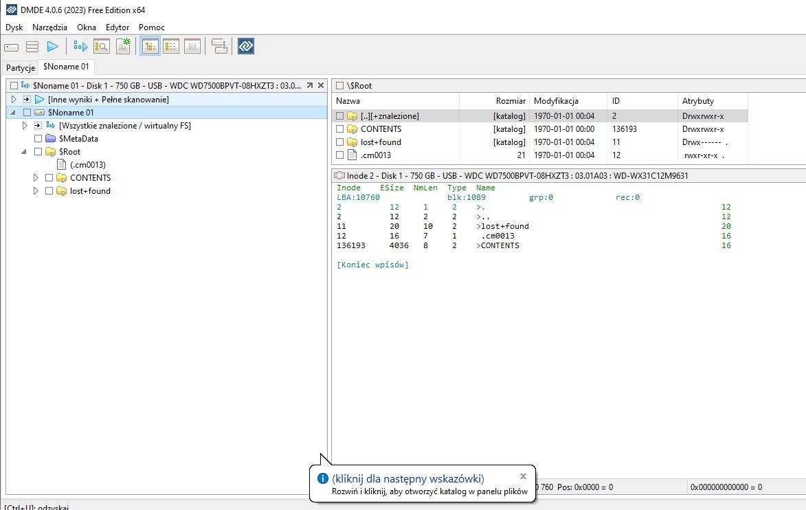 [Rozwiązano] Odzyskanie danych dysku NTFS po formacie RAW / Linux, SmartTV