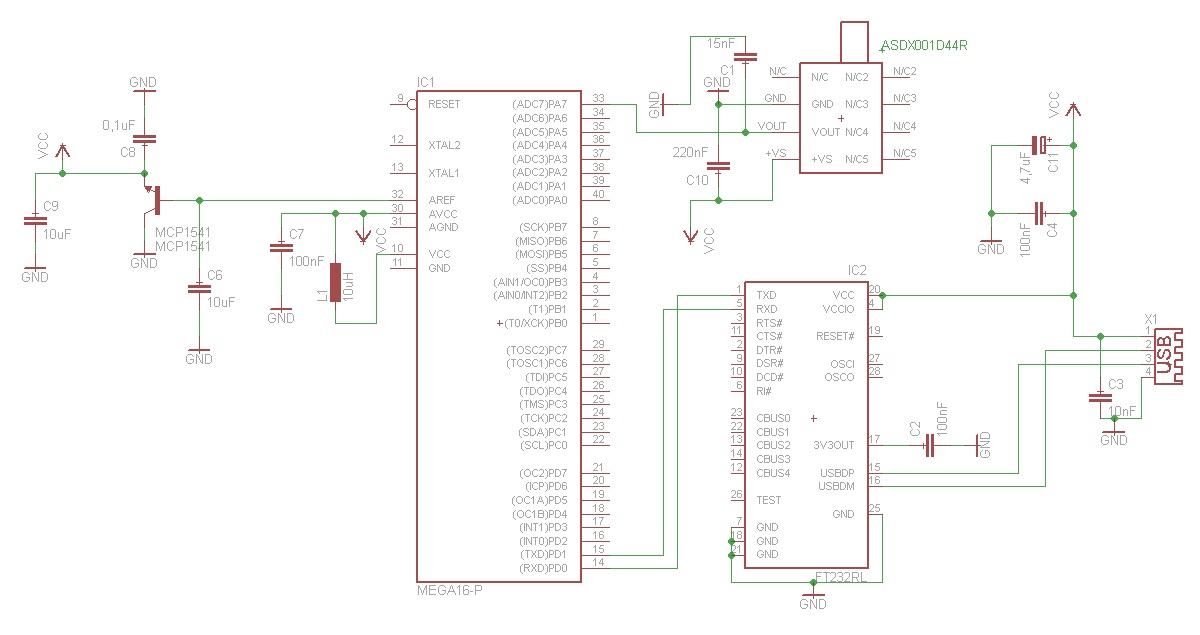 [ATmega16/FT232RL/MCP1541] - Prośba o sprawdzenie poprawności schematu