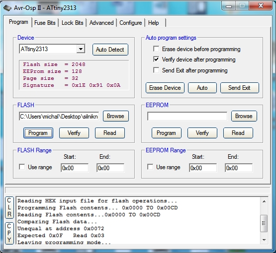 Attiny2313 Bascom - Błędy przy programowaniu, jak je naprawić?