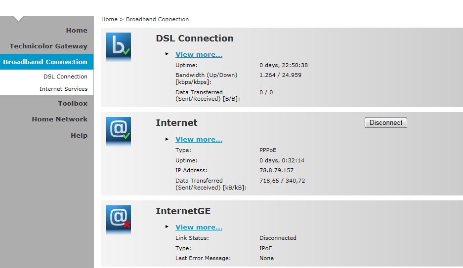 Technicolor TG589vn - sieć wifi dostępna brak internetu.