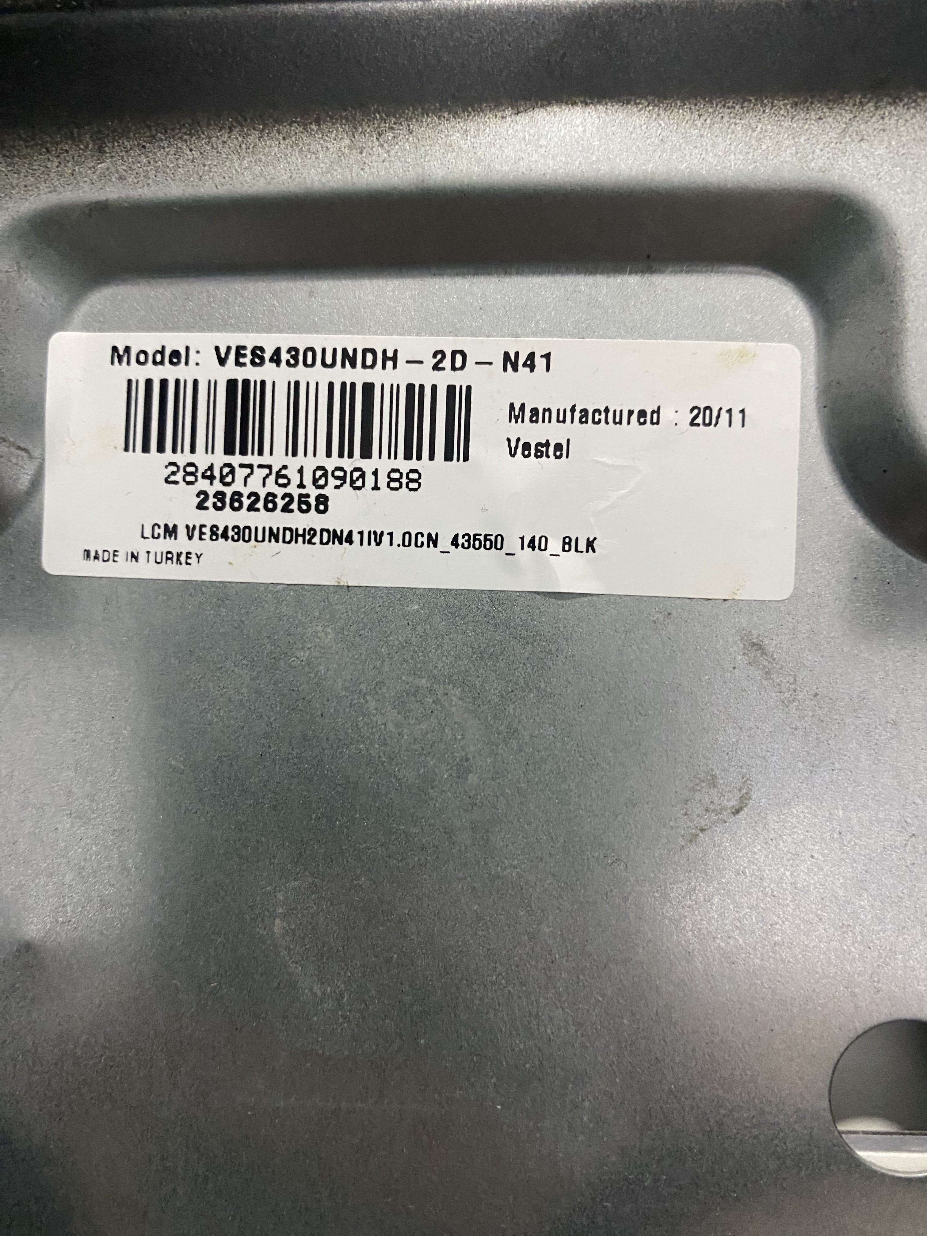 Looking for firmware /main: 17mb211s /panel: ves430undh-2d-n41