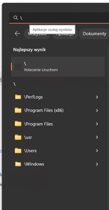 Polecenie uruchom "ukośnik" pod Windows - elektroda.pl