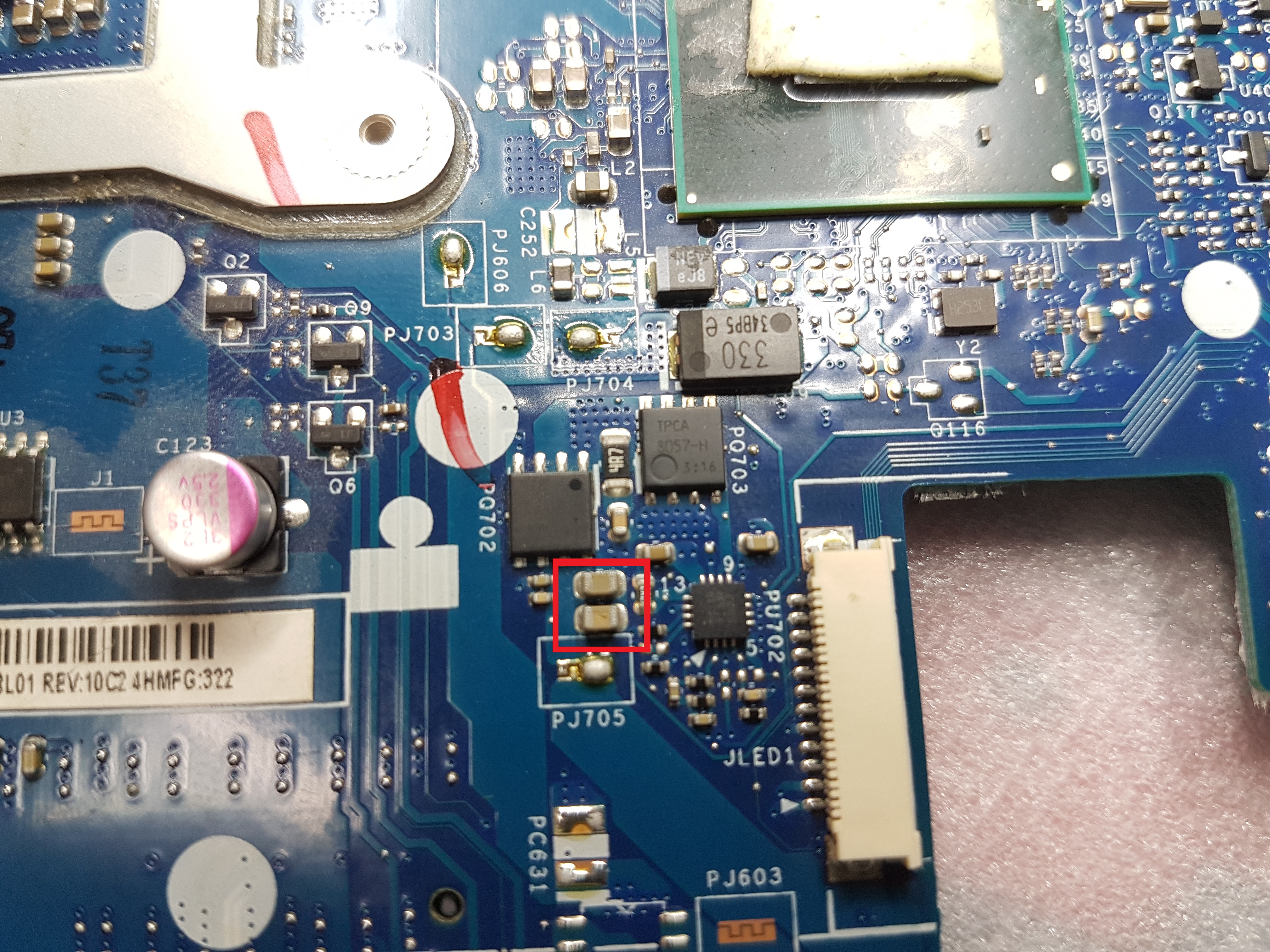 Lenovo G580 - Brak reakcji na zasilanie, płyta główna QIWG6 LA-7988P ...