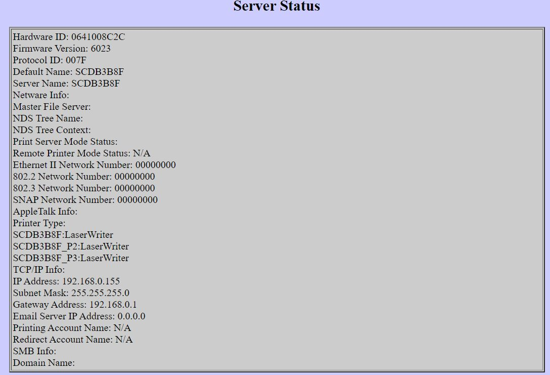 [Rozwiązano] Konfiguracja Canon BJC 4550 przez printserver do FUN BOX 2.0