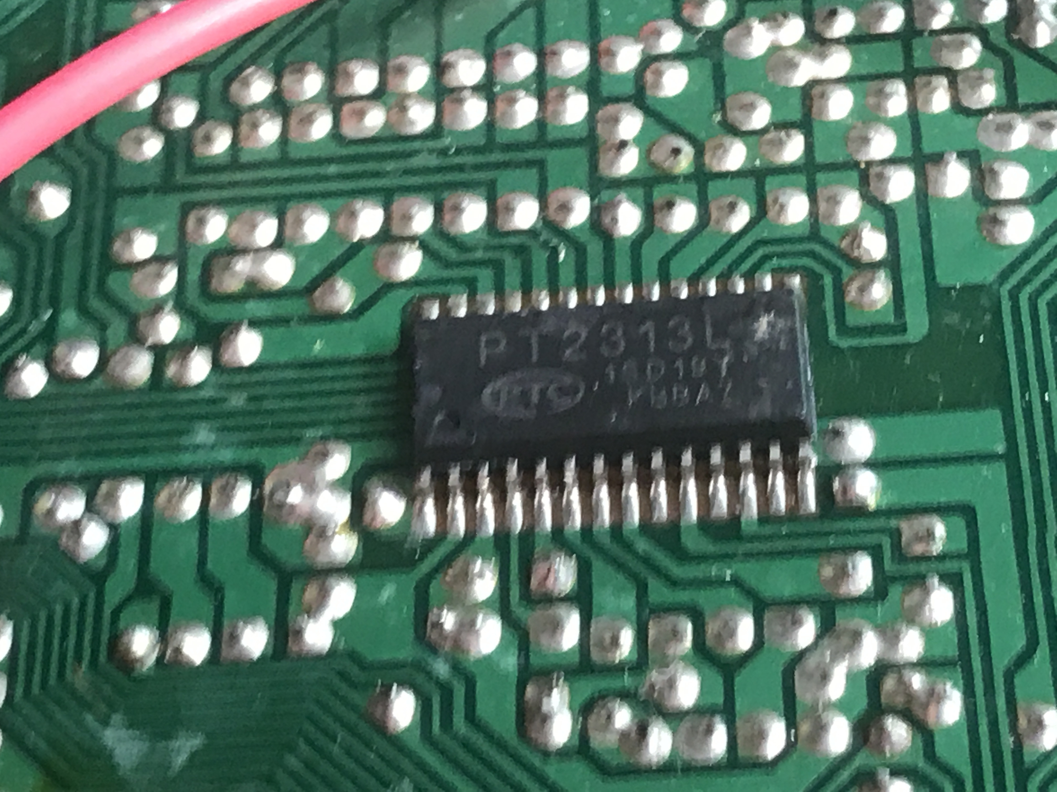Inside a car radio, running LCD with PT6523 on Arduino