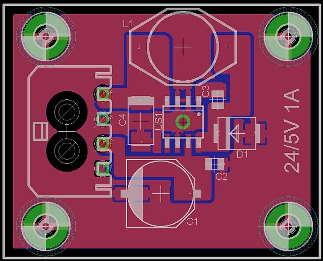 Zasilacz na LM2675 - prośba o sprawdzenie wzoru PCB