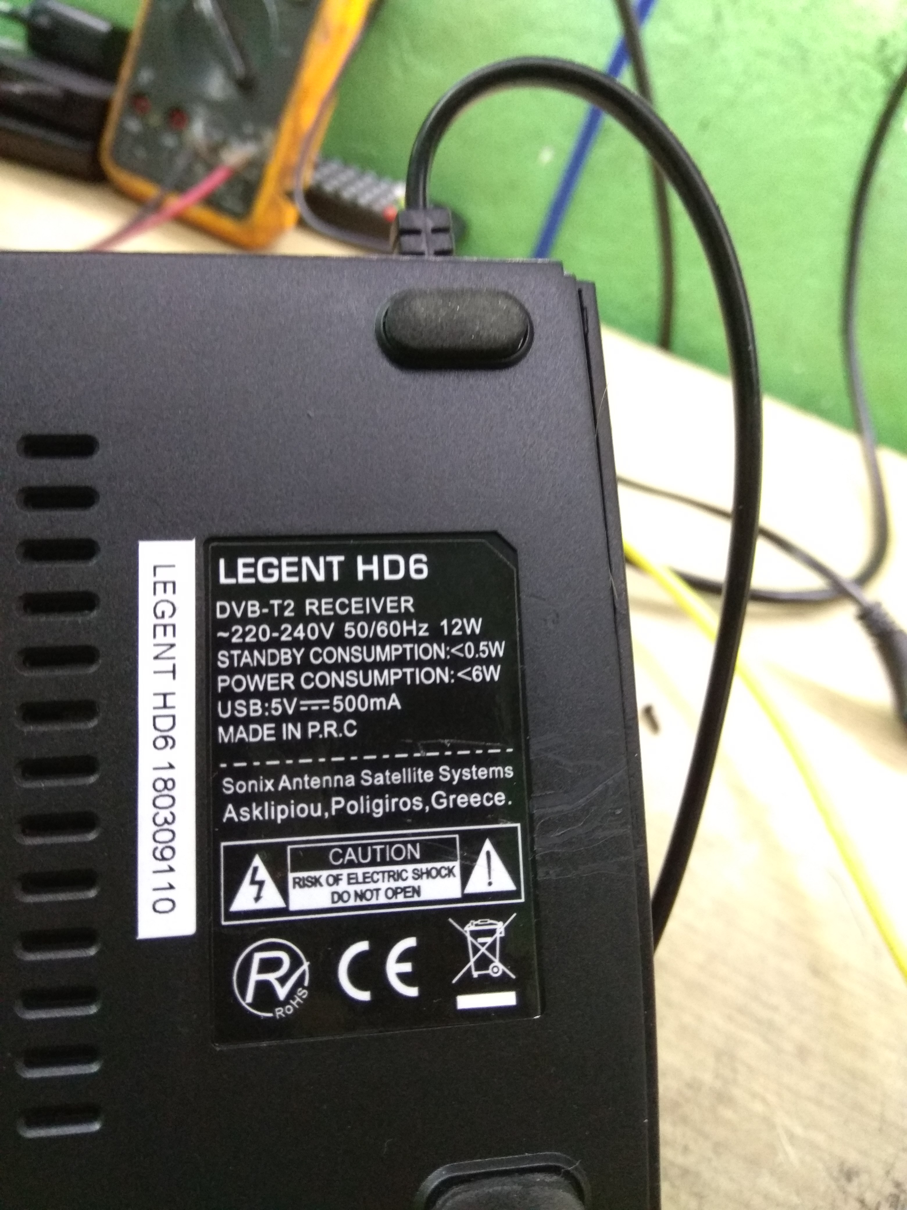 LEGEND DVB T2 RECEIVER HD6 , Main Board: 243CG-VER1.0