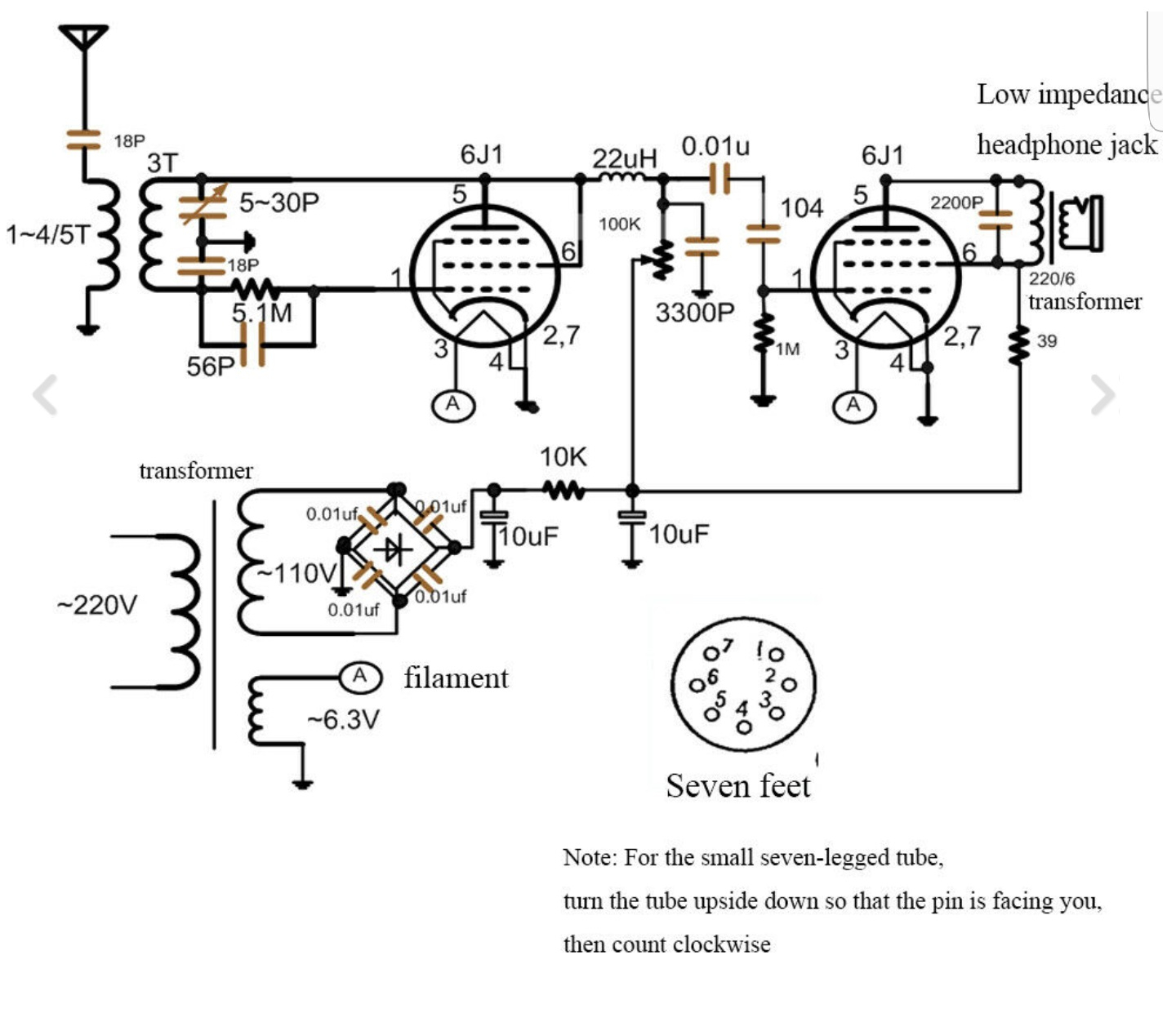 [Rozwiązano] Chińskie Radio Lampowe 6J1+6J1 podłączenie Transformatorów