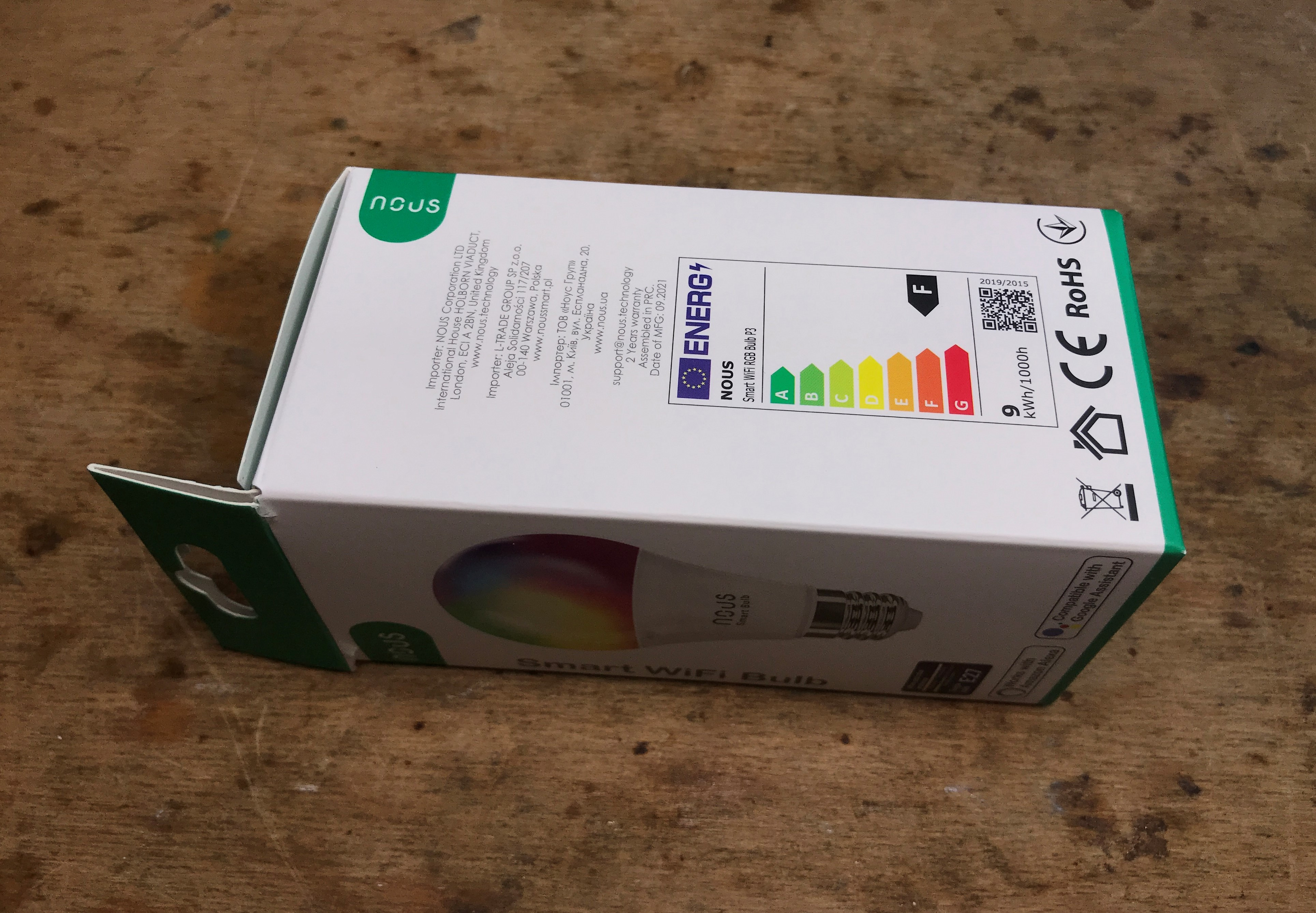 Nous Smart WiFi Bulb P3 RGBCW - CB2L + BP5758 - firmware change