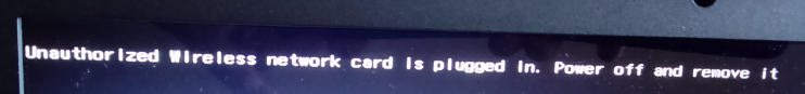 Laptop, karta Wifi i... unauthorized network card...