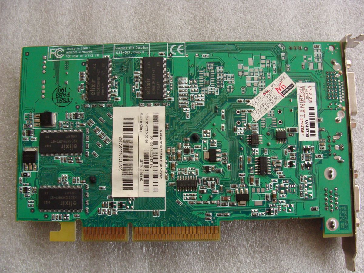 Sprzedam karty: GF9400GT, Radeon 9550, nVidia FX5200 AGP/PCI-E