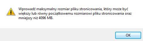 [Rozwiązano] Plik stronicowania - nie można ustawić właściwej wartości
