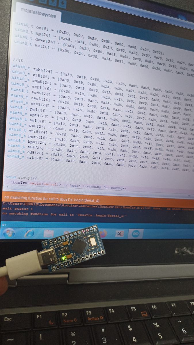 [Rozwiązano] Jak dostosować bibliotekę ibusTrx do Arduino Leonardo ...