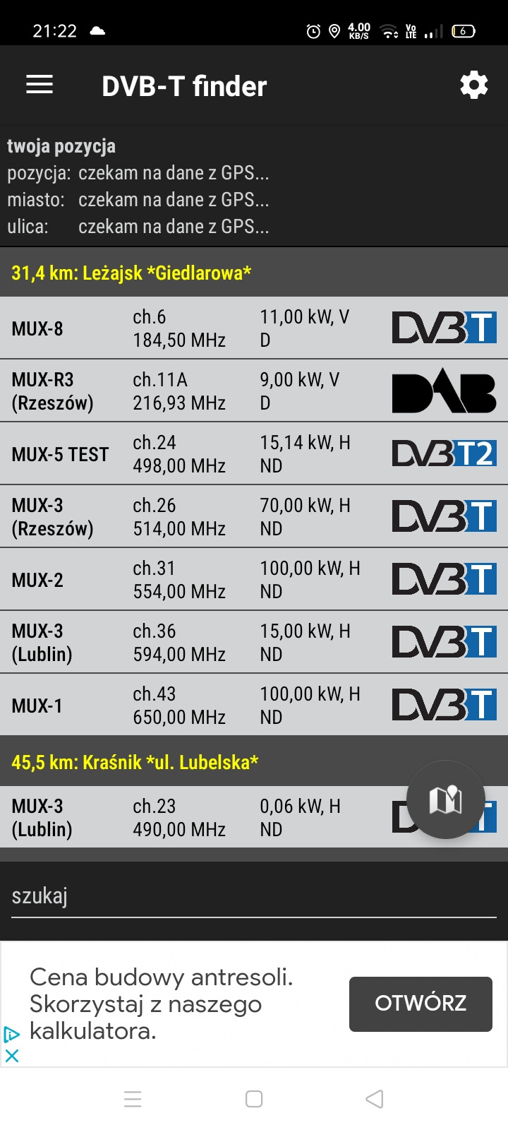 Instalacja TV: JVC, antena kierunkowa - brak odbioru, zepsute gniazdo, przerywanie MUX 2