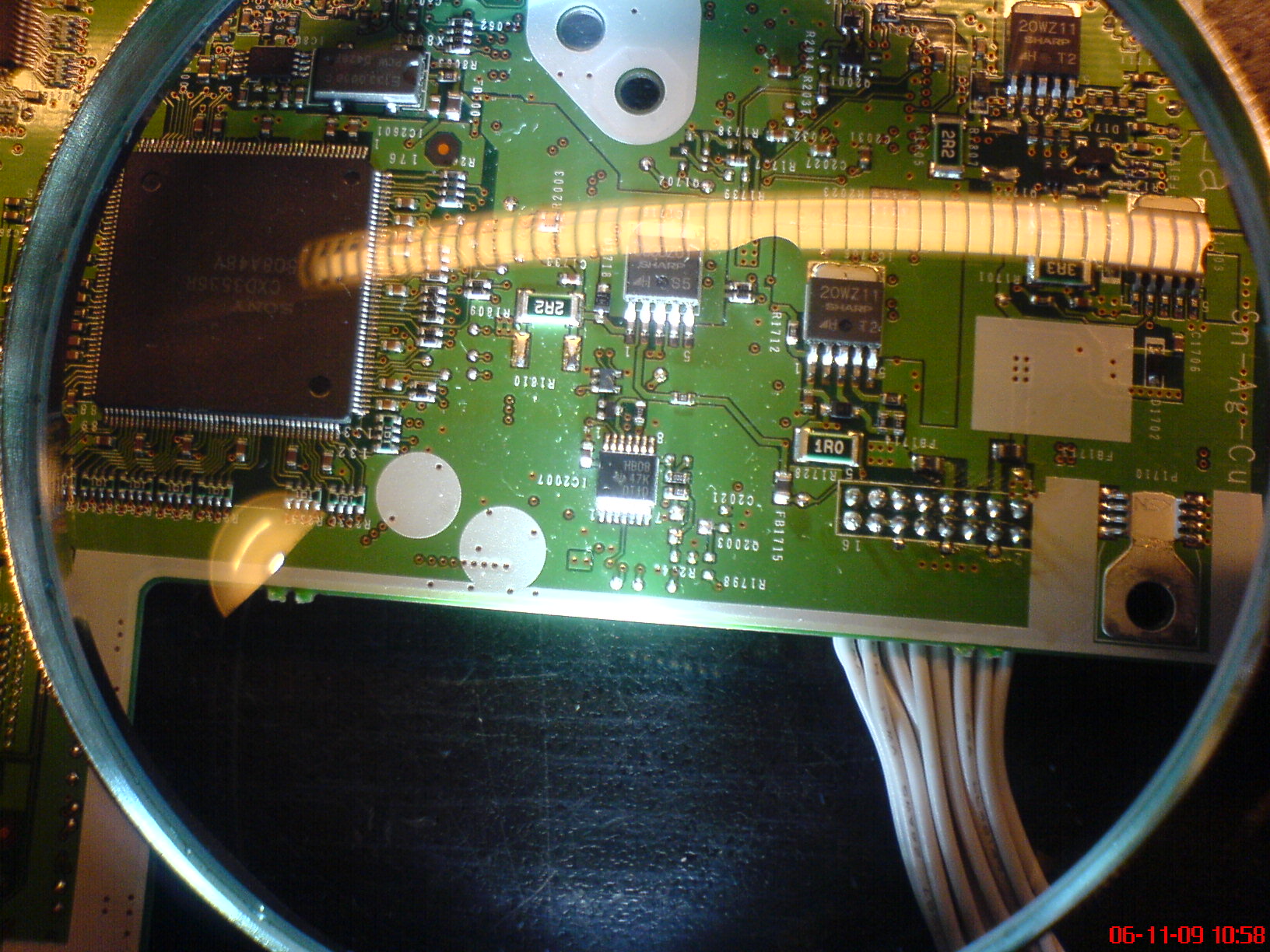 Identyfikacja układu scalonego HB08 47K DT1D w projektorze Sharp PG-A20X